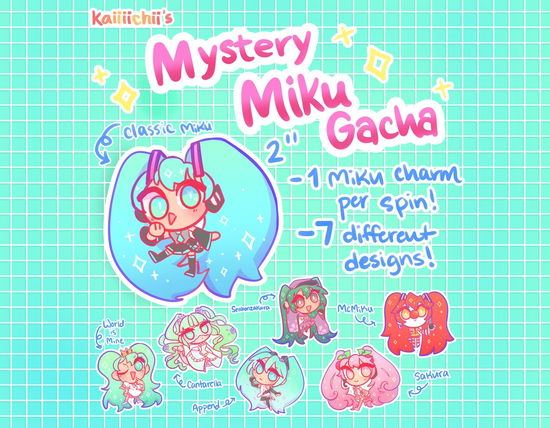 Mystery Miku Gacha Acrylic Charms Keychains - Etsy