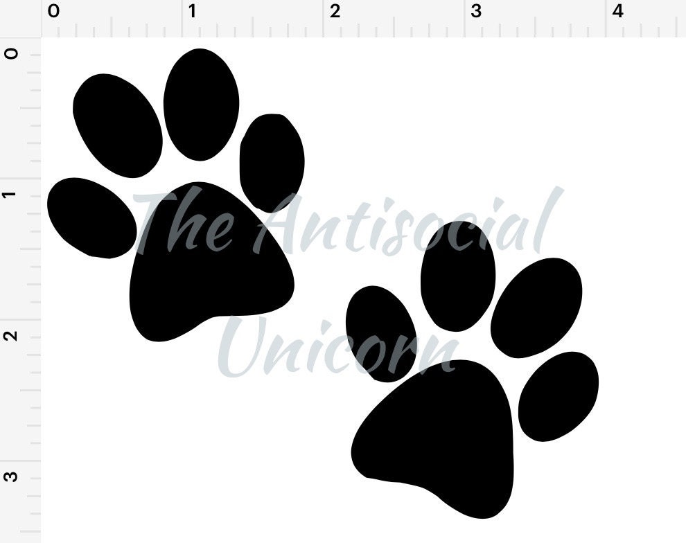 Dog Paw Prints Decal - Etsy