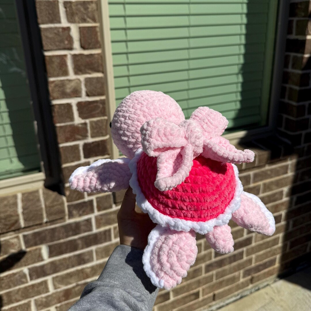 Crochet Bow Turtle - Etsy