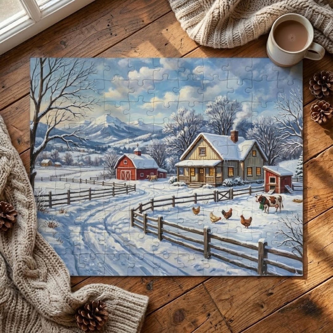 Stardew Valley Puzzle Winter Season Jigsaw Cozy Gamer Gift Farm Sim Art ...