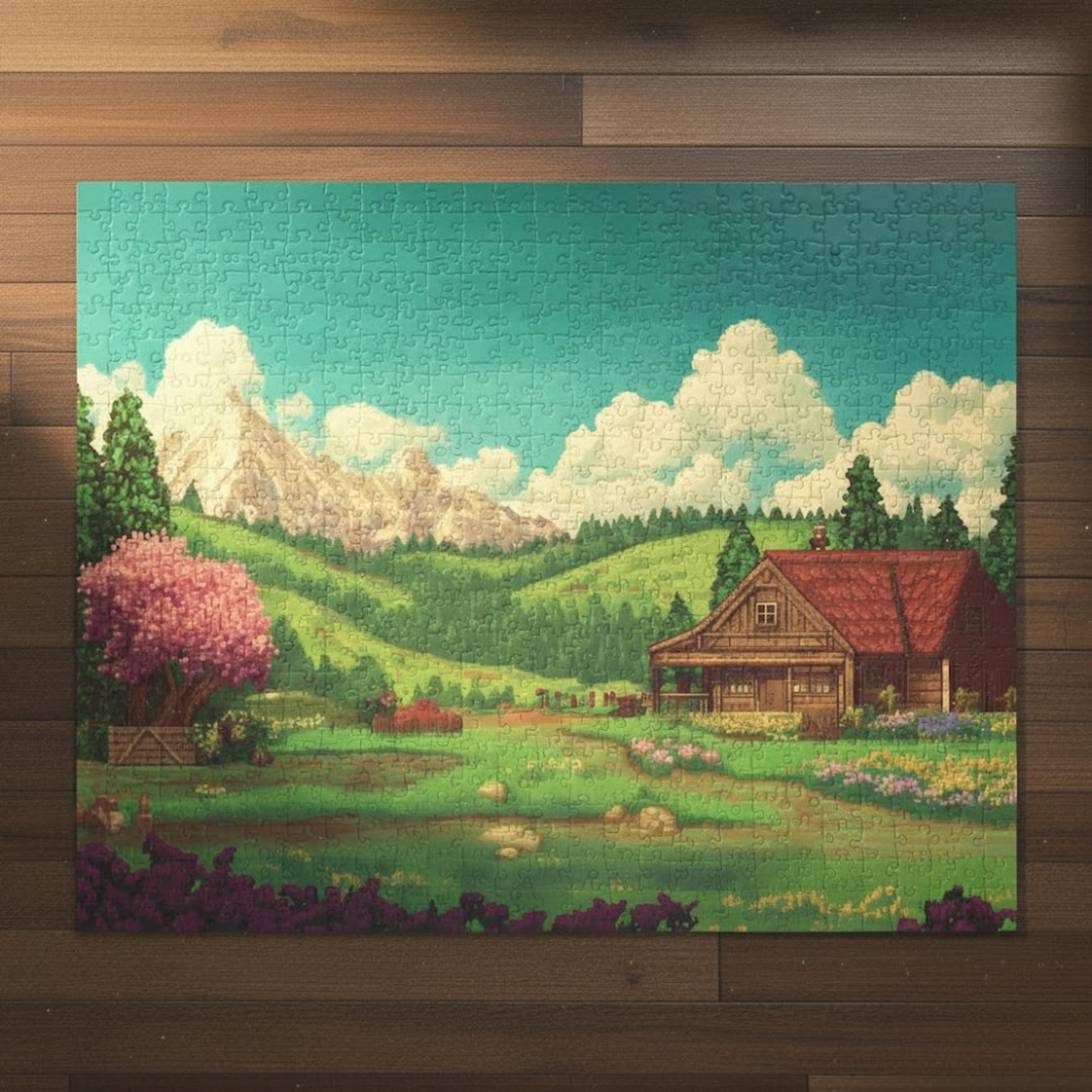 Farm Puzzle Stardew Valley Cozy Game Cute Gift for Gamers Relaxing ...