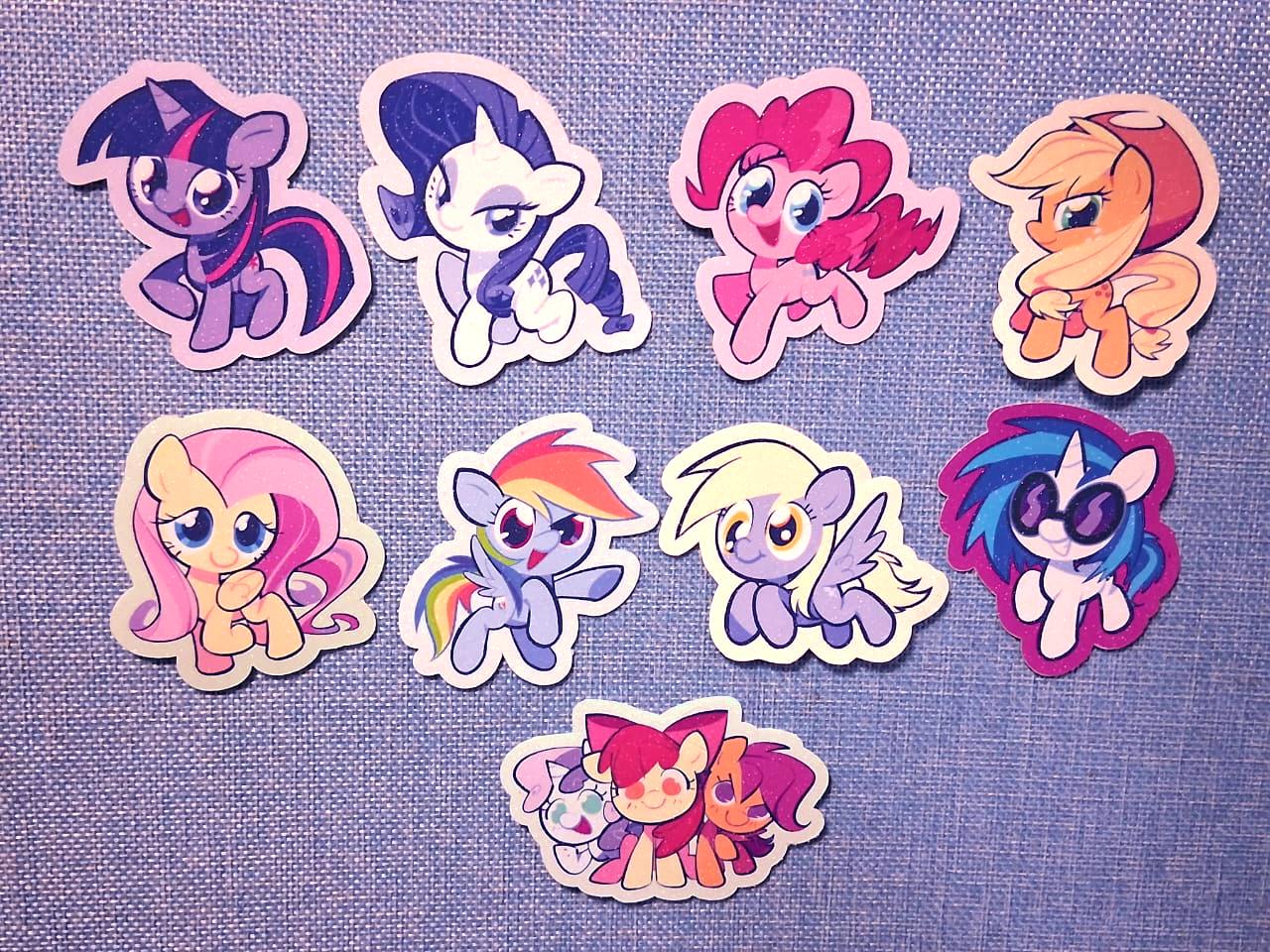 MLP Vinyl Glitter Stickers - Etsy