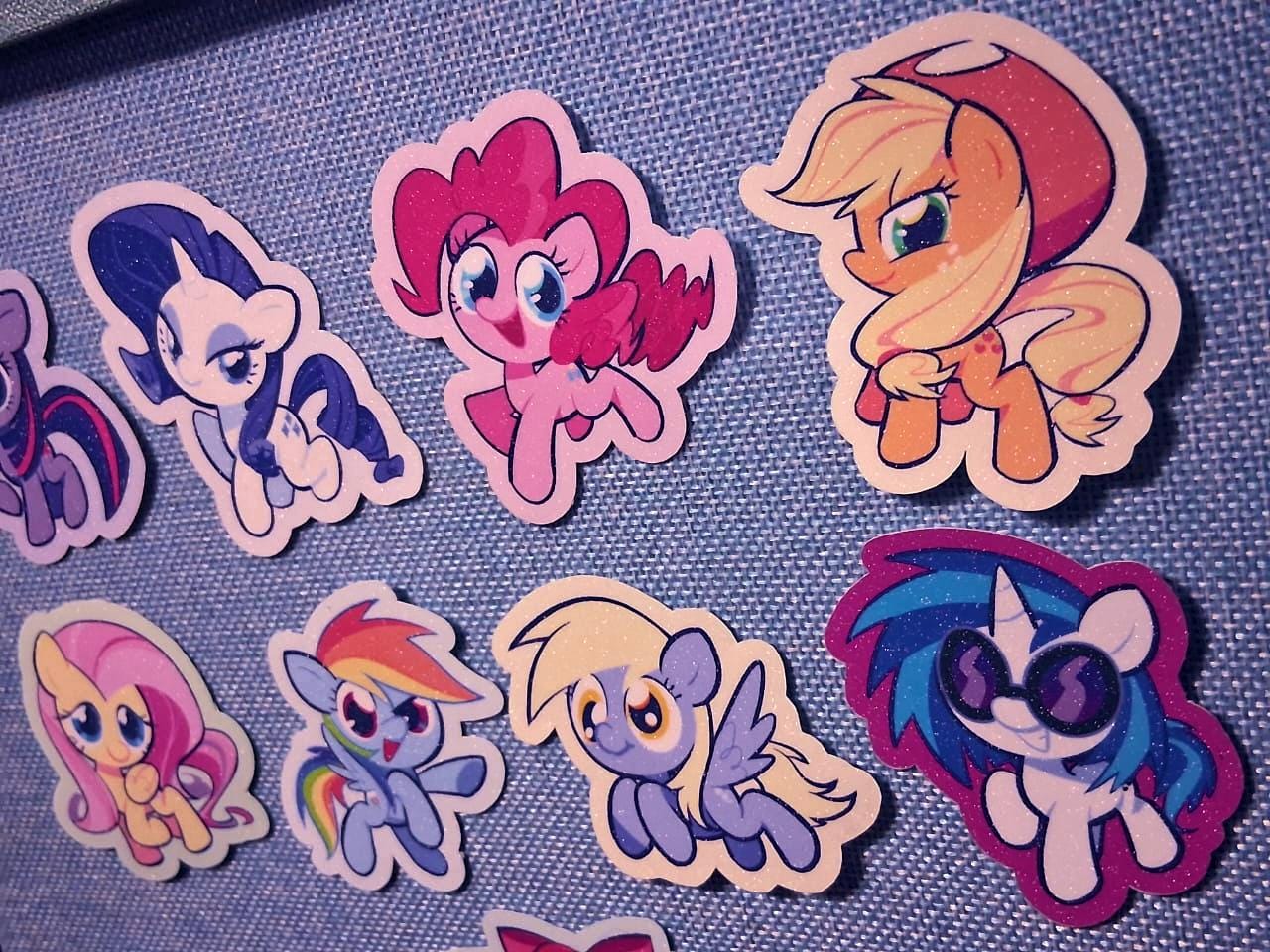 MLP Vinyl Glitter Stickers - Etsy