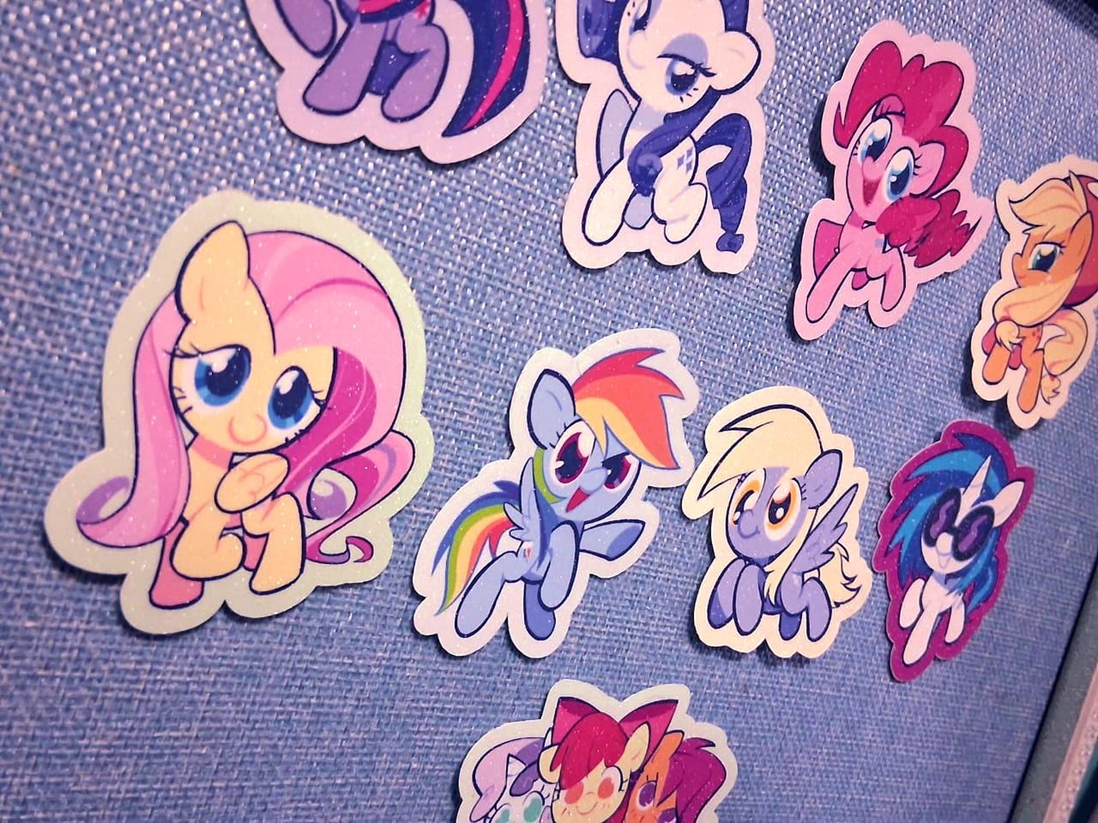 MLP Vinyl Glitter Stickers - Etsy
