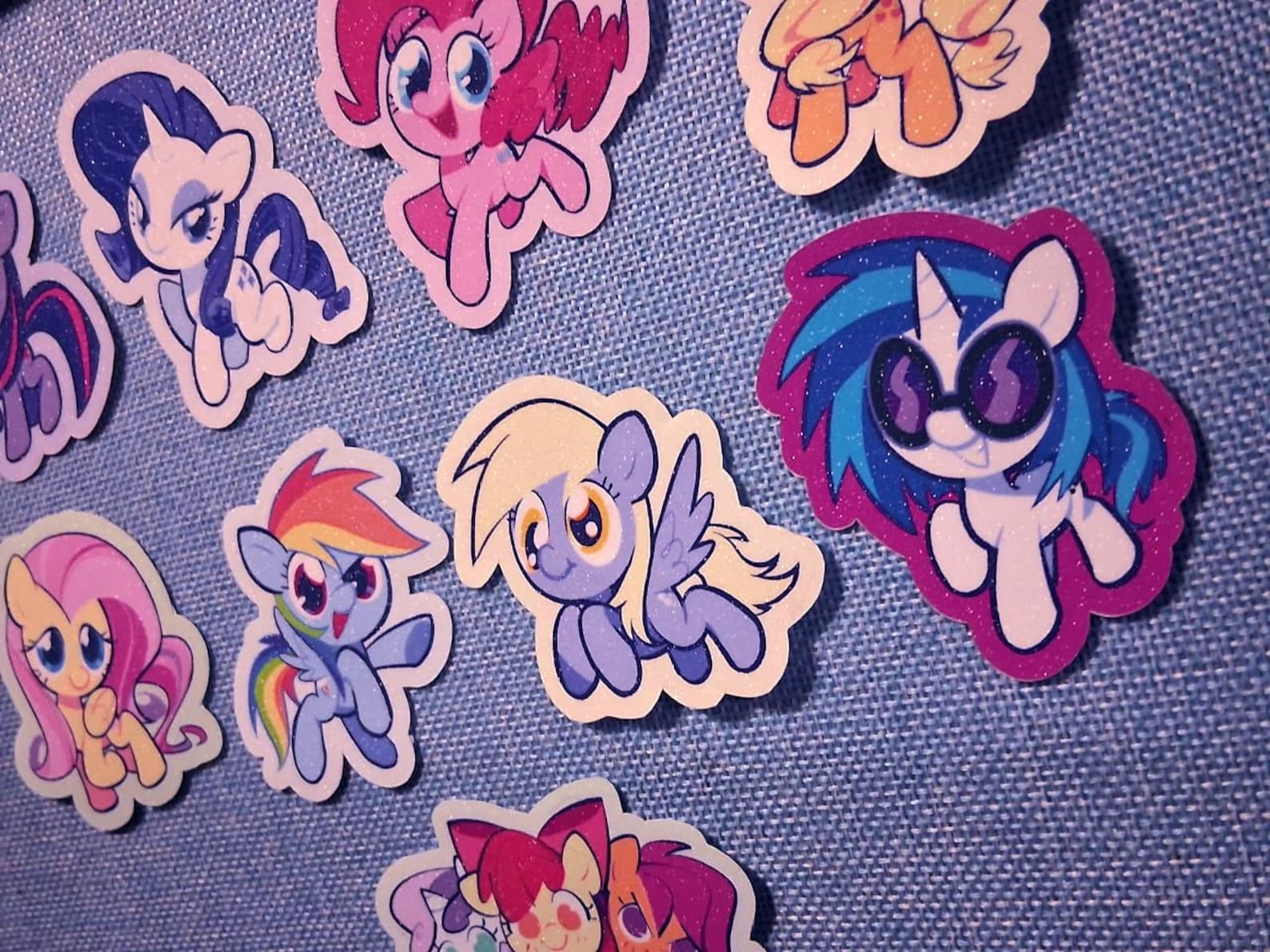 MLP Vinyl Glitter Stickers - Etsy