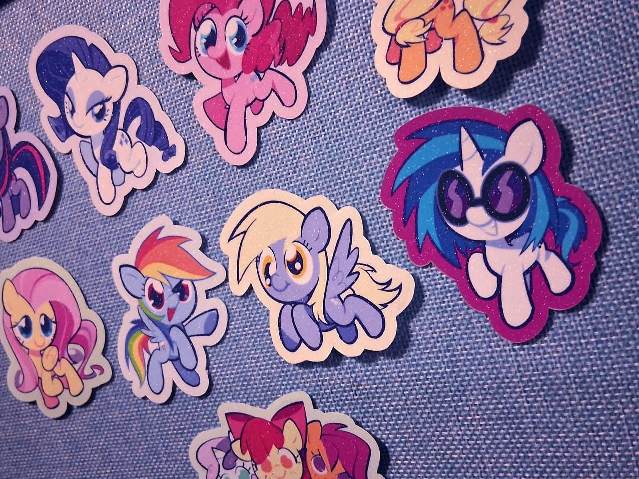MLP Vinyl Glitter Stickers - Etsy