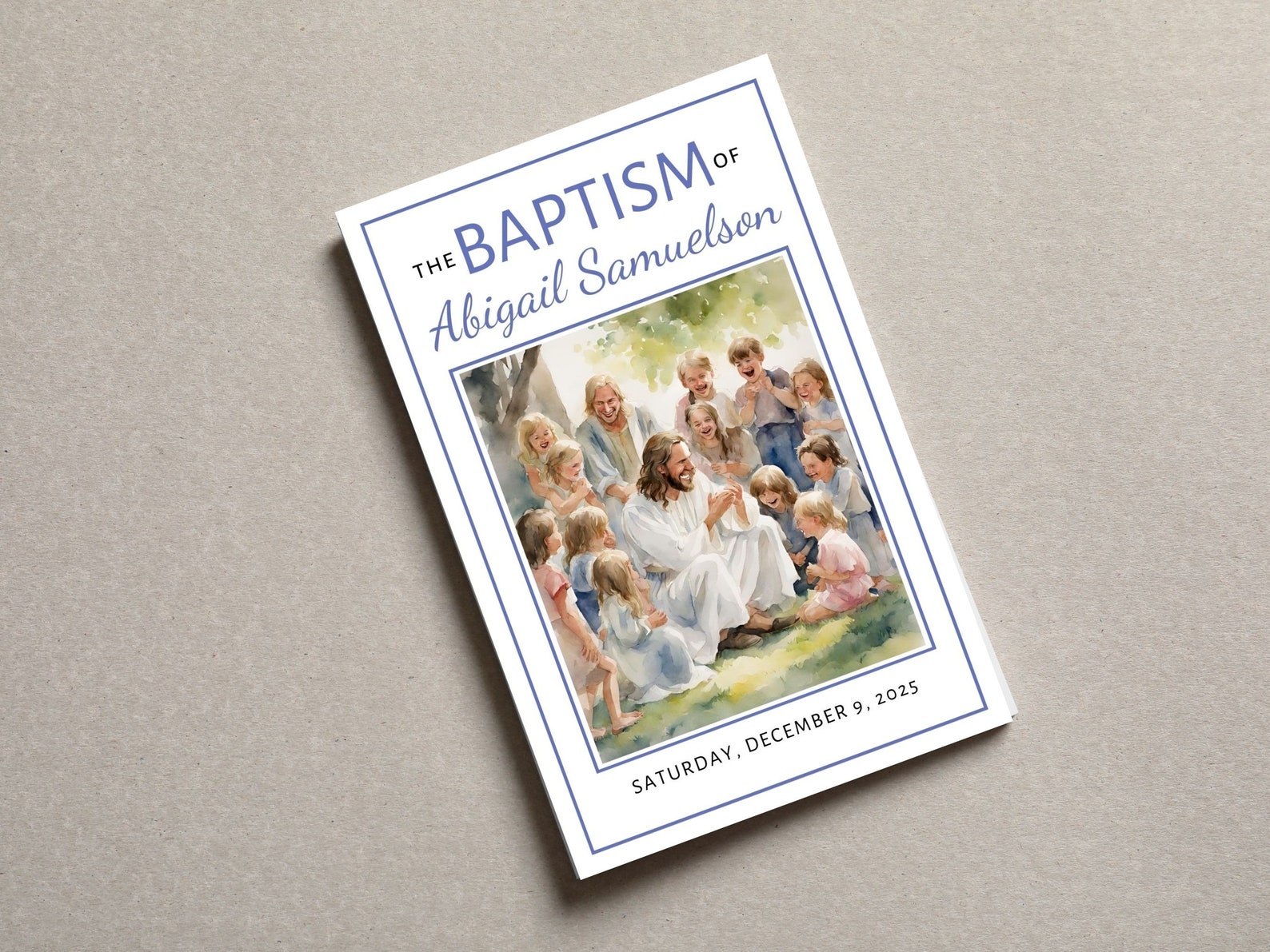 LDS Baptism Program, Customizable Template, Easy to Edit Canva Download ...
