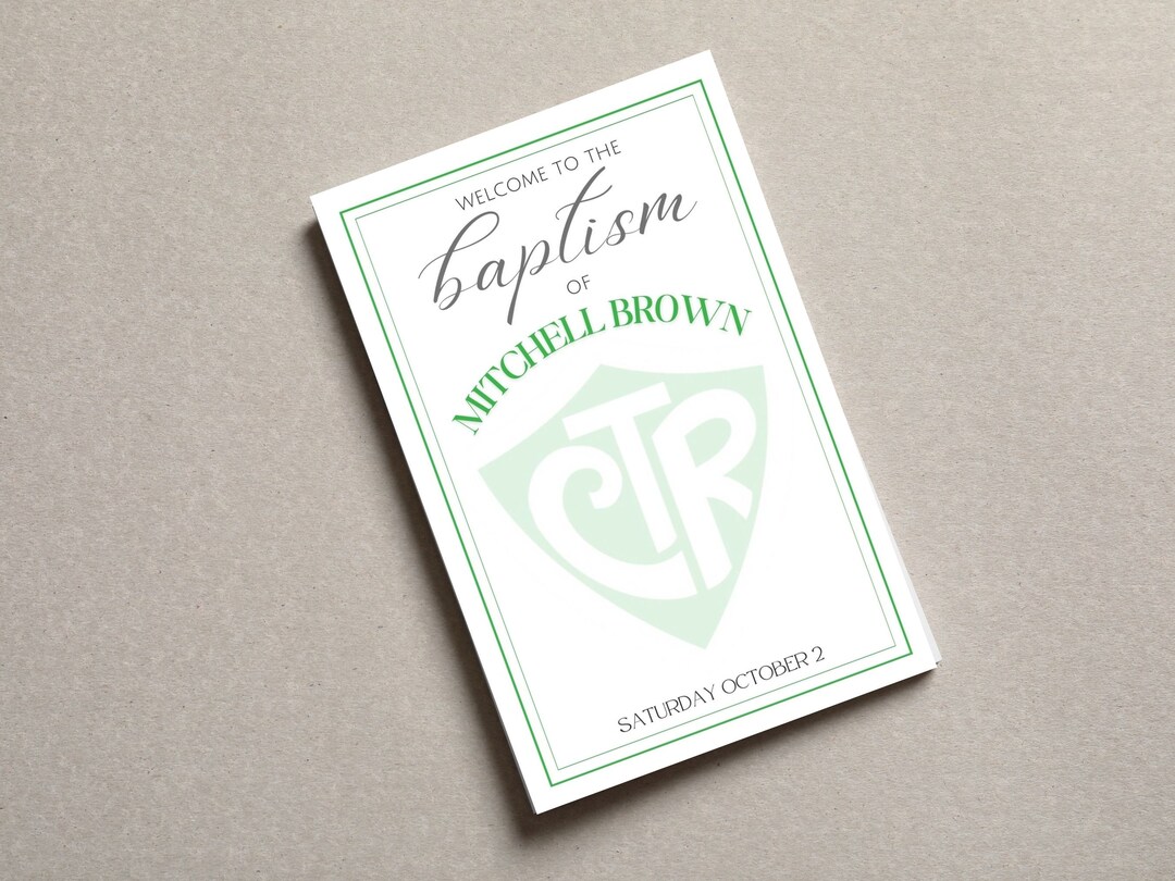 LDS Baptism Program, Customizable Template, Easy to Edit Canva Download ...