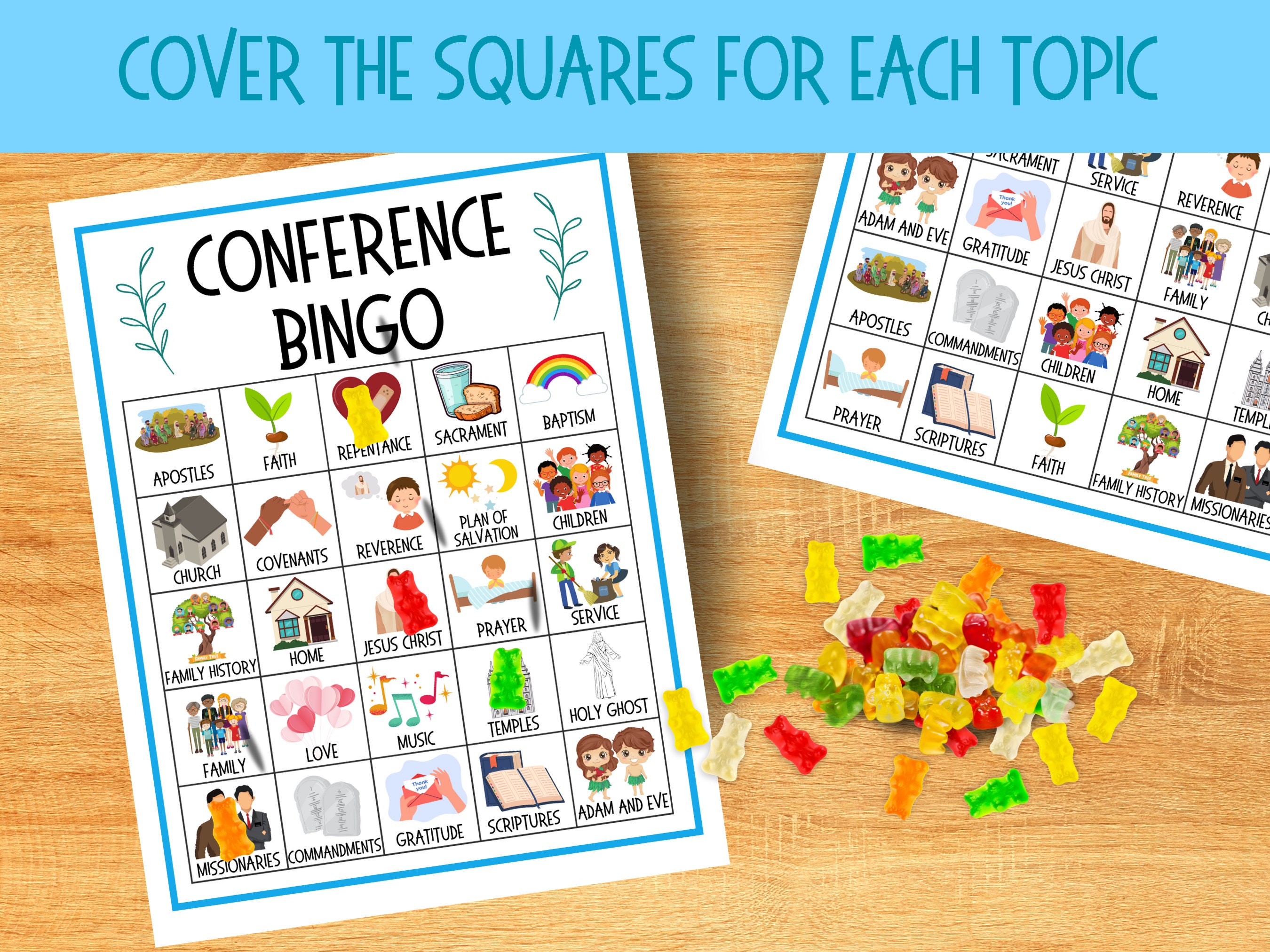 LDS General Conference Bingo, Latter Day Saints Games, LDS Conference ...