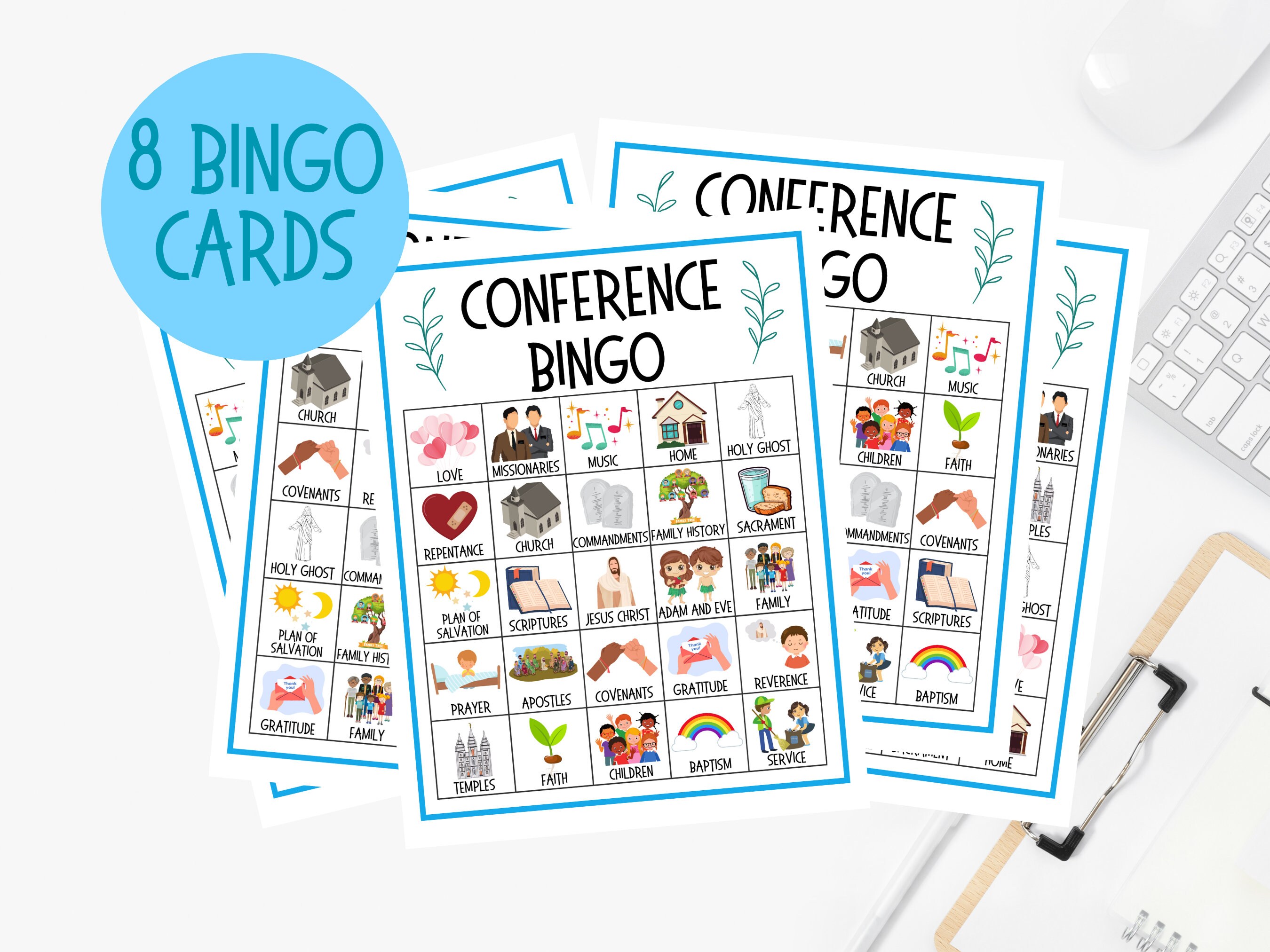 LDS General Conference Bingo, Latter Day Saints Games, LDS Conference ...
