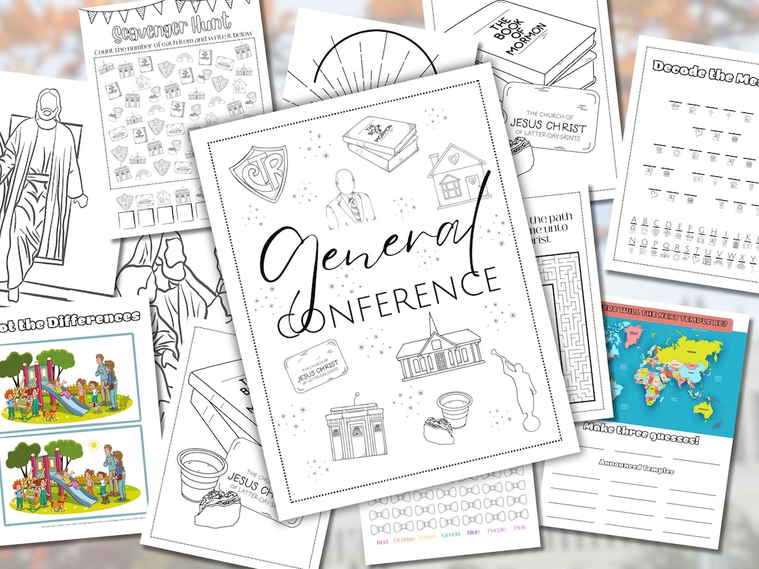 LDS General Conference Packet for Kids 2025, General Conference Primary ...