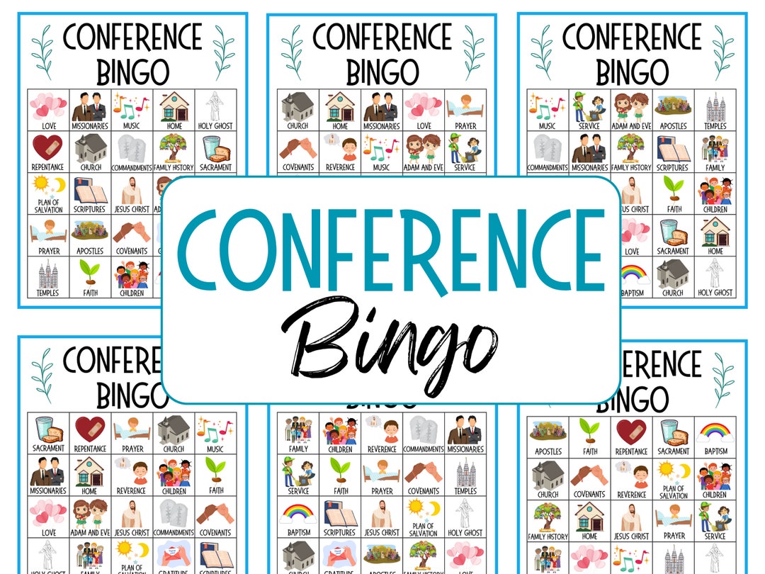 LDS General Conference Bingo, Latter Day Saints Games, LDS Conference ...