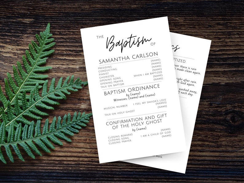 LDS Baptism Program, Baptism Program, LDS Baptism, LDS Baptism Program ...
