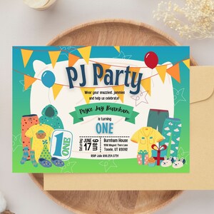 Pajama Party Invitation | PJ Party Invitation | Birthday Party ...