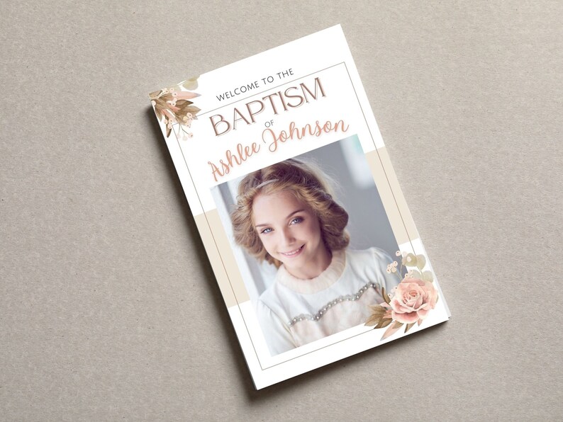 LDS Baptism Program Template, LDS Baptism Program, Customizable and ...