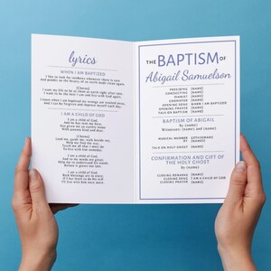 LDS Baptism Program, Customizable Template, Easy to Edit Canva Download ...