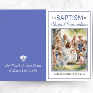 LDS Baptism Program, Customizable Template, Easy to Edit Canva Download ...