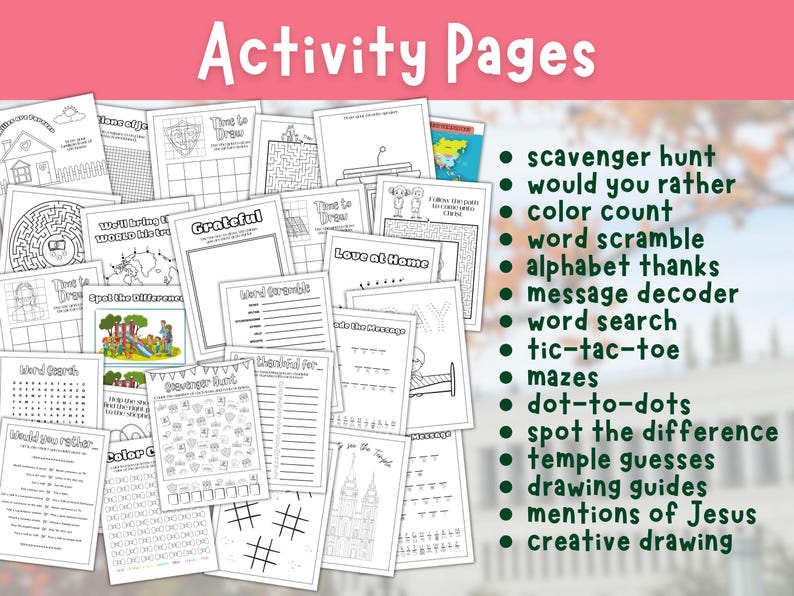 General Conference Packet for Kids 2024, General Conference Primary ...