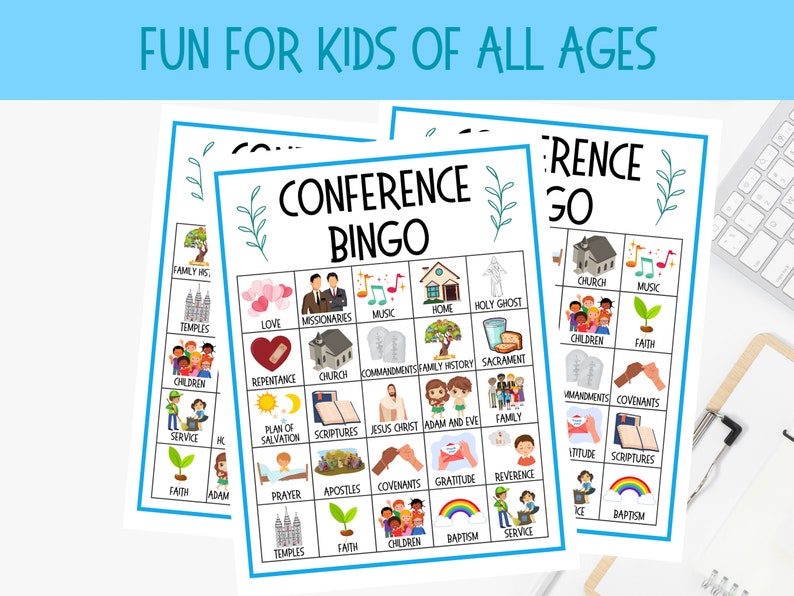 LDS General Conference Bingo, Latter Day Saints Games, LDS Conference ...
