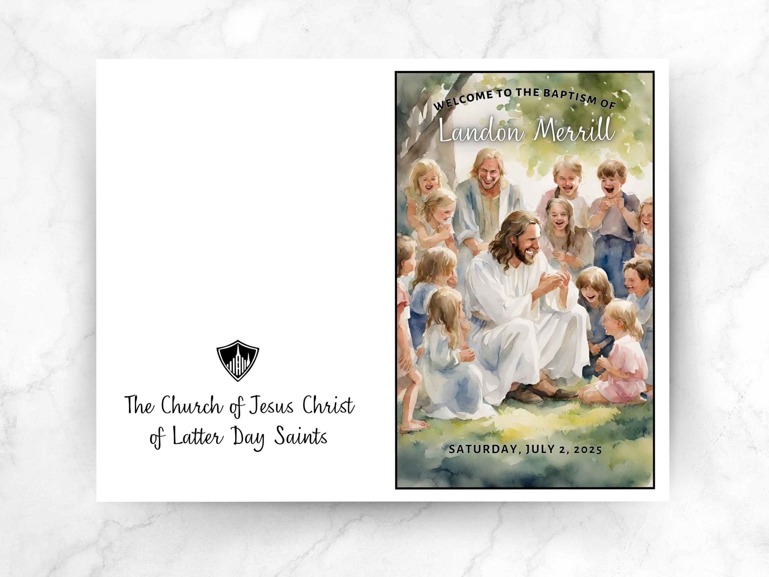 Customizable LDS Baptism Program Template, Easy to Edit Canva Download ...