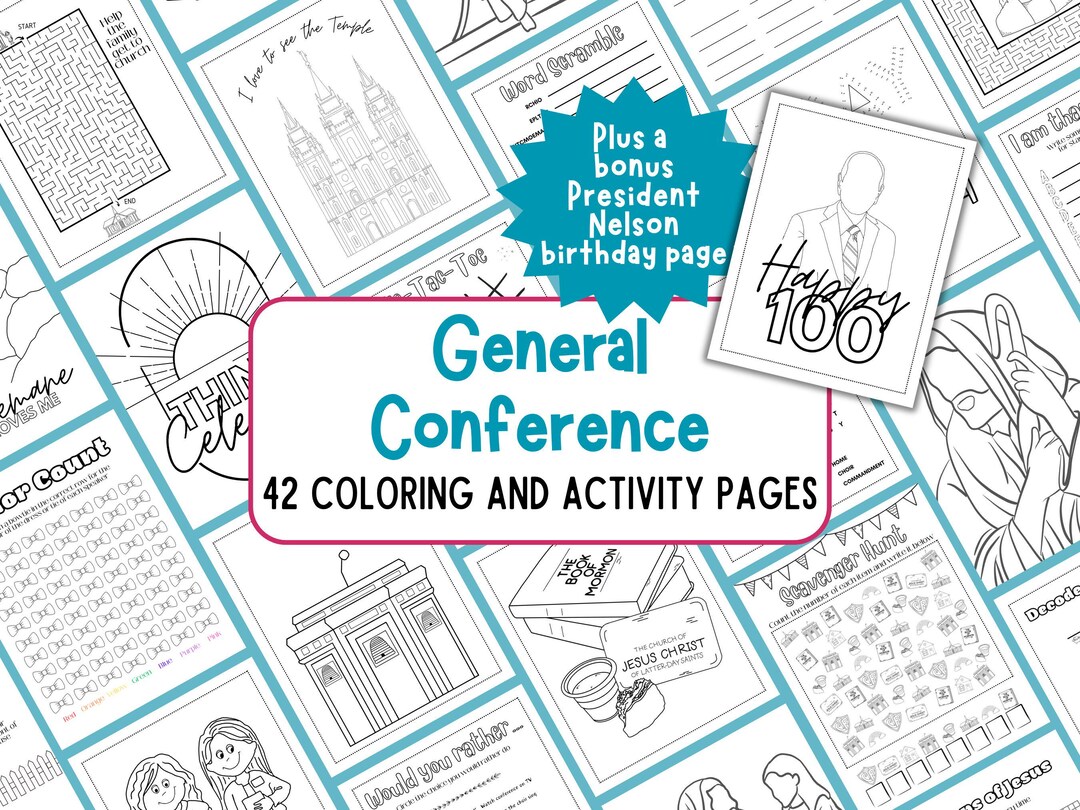 General Conference Packet for Kids 2024, General Conference Primary ...