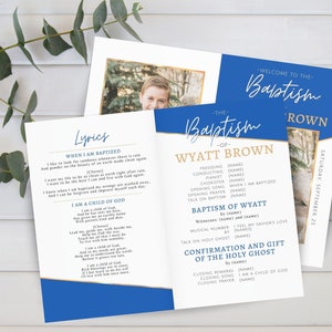 LDS Baptism Program, LDS Baptism, Baptism Program LDS, Lds Baptism Program Template, Editable ...