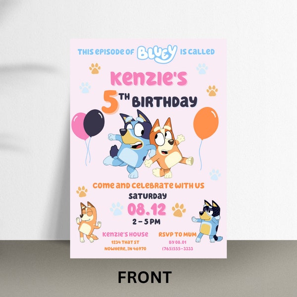 Four Real Life Bluey Birthday - Etsy