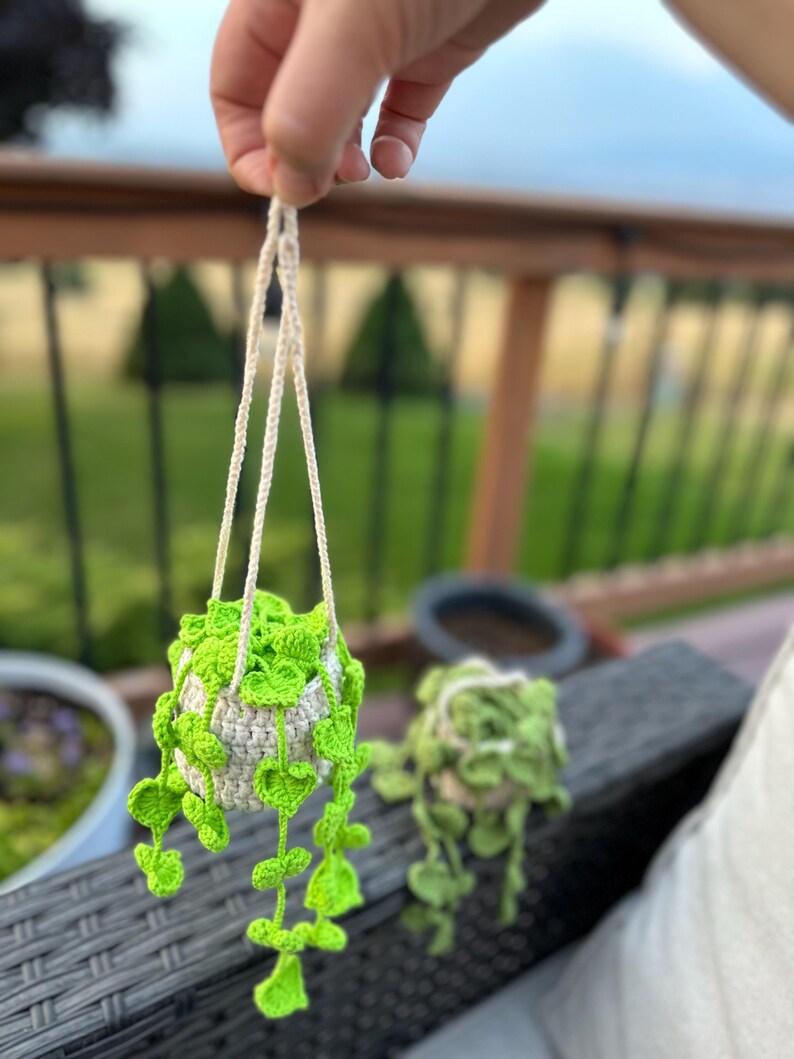 Crocheted Mini Hanging Plant - Etsy