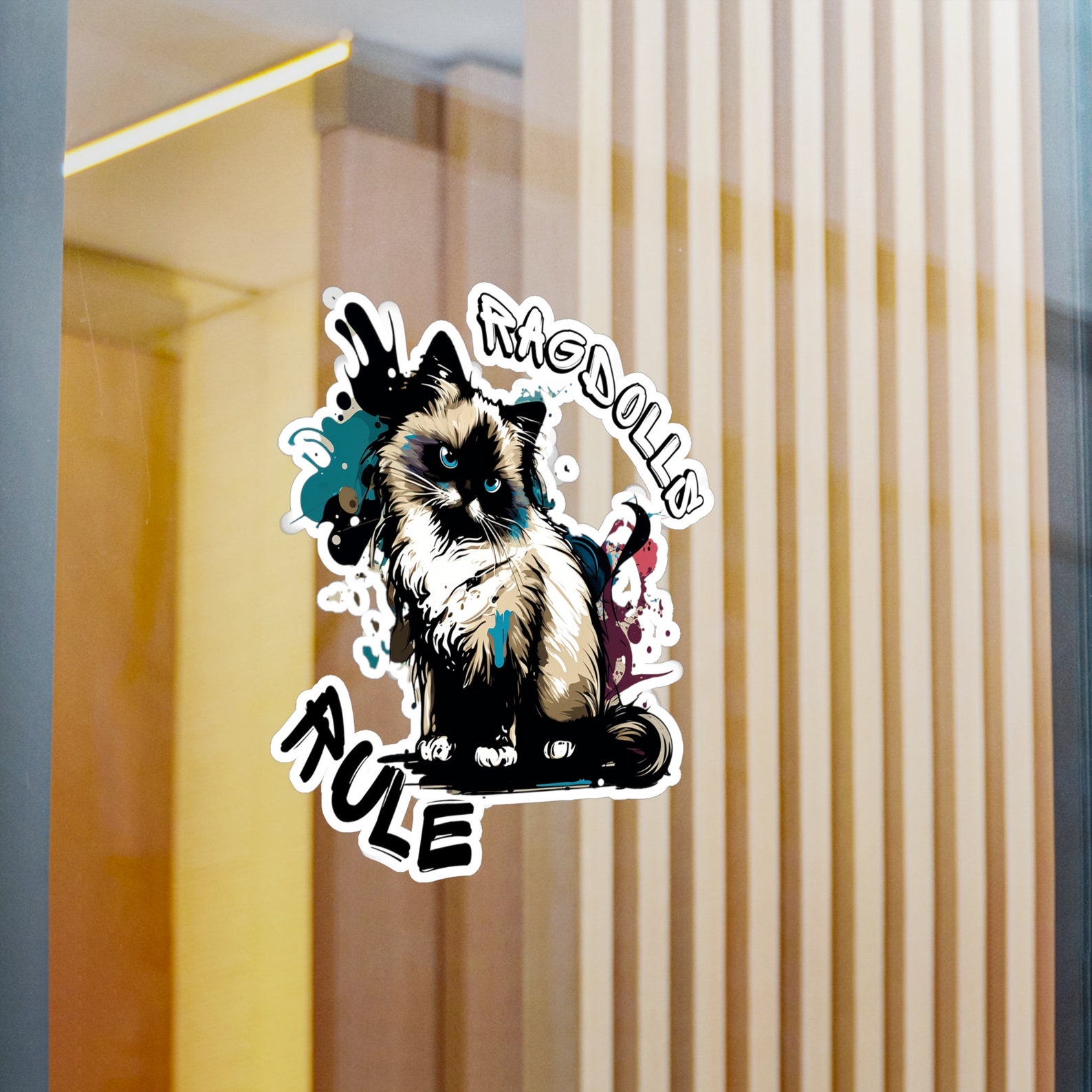Ragdolls Rule Sticker - Graffiti Style - Kiss-cut Vinyl Decals - Etsy