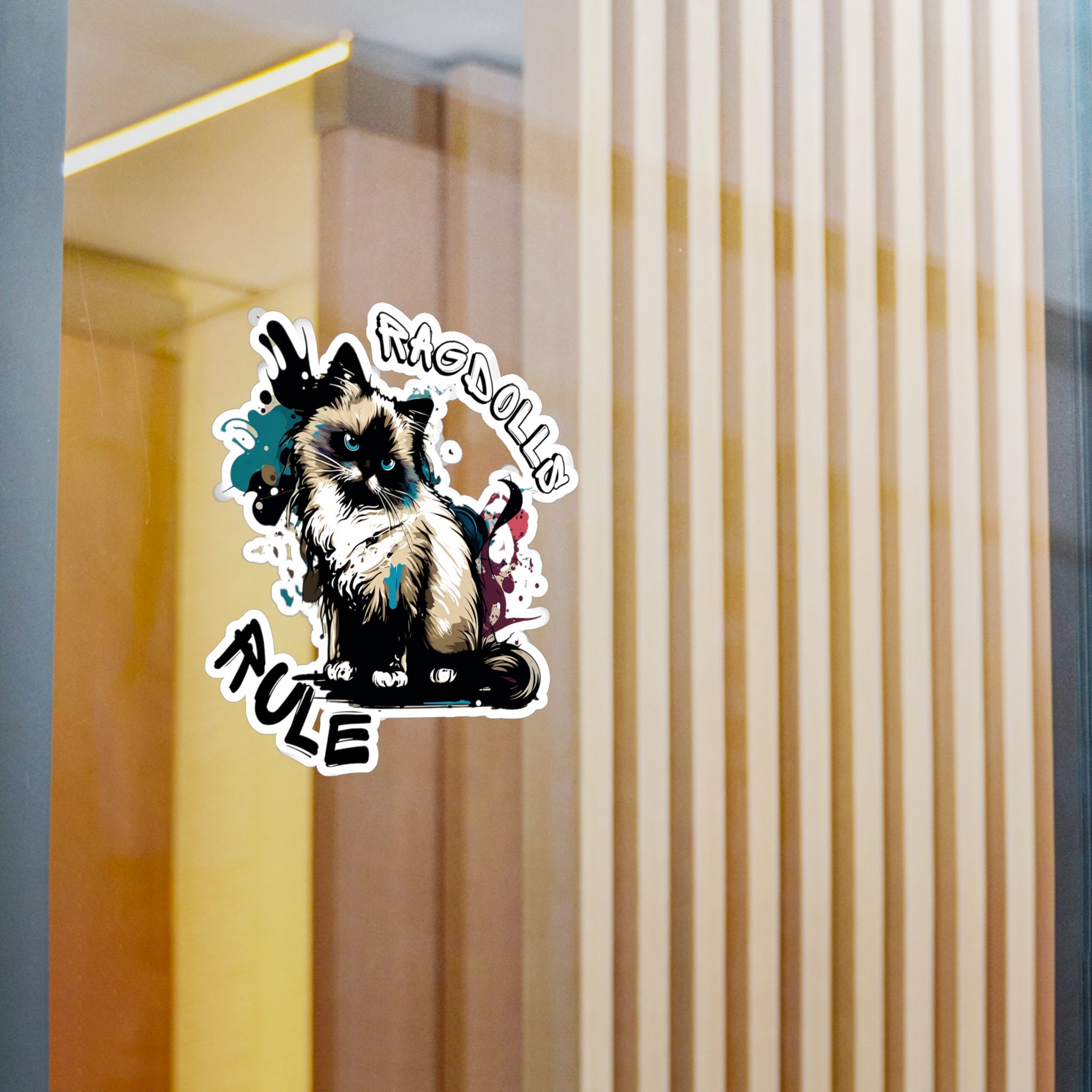 Ragdolls Rule Sticker - Graffiti Style - Kiss-cut Vinyl Decals - Etsy