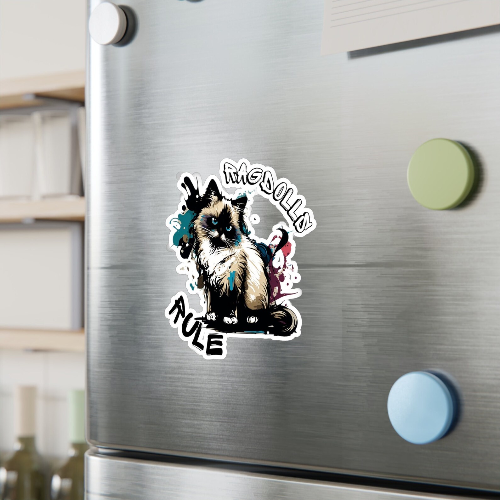 Ragdolls Rule Sticker - Graffiti Style - Kiss-cut Vinyl Decals - Etsy