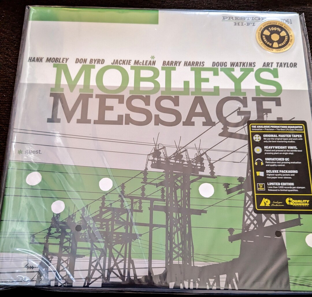 Hank Mobley Mobleys Message 180 Gram Mono Version From Analogue ...