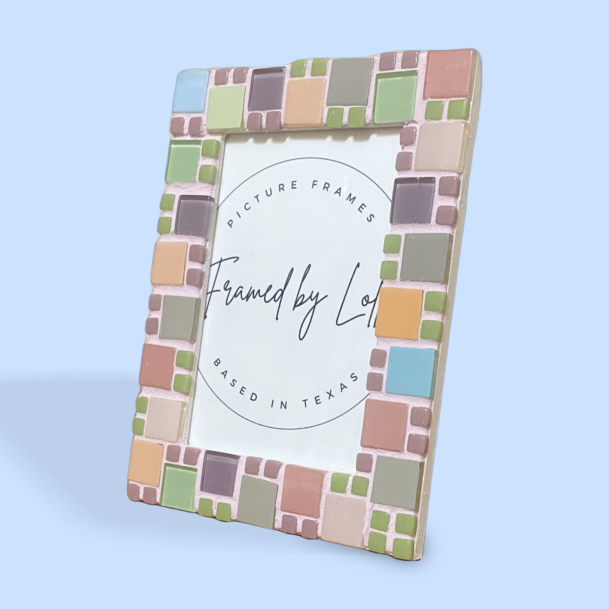 Pastel Mosaic Frame With Attention to Detail Perfect for Pastel Lovers ...