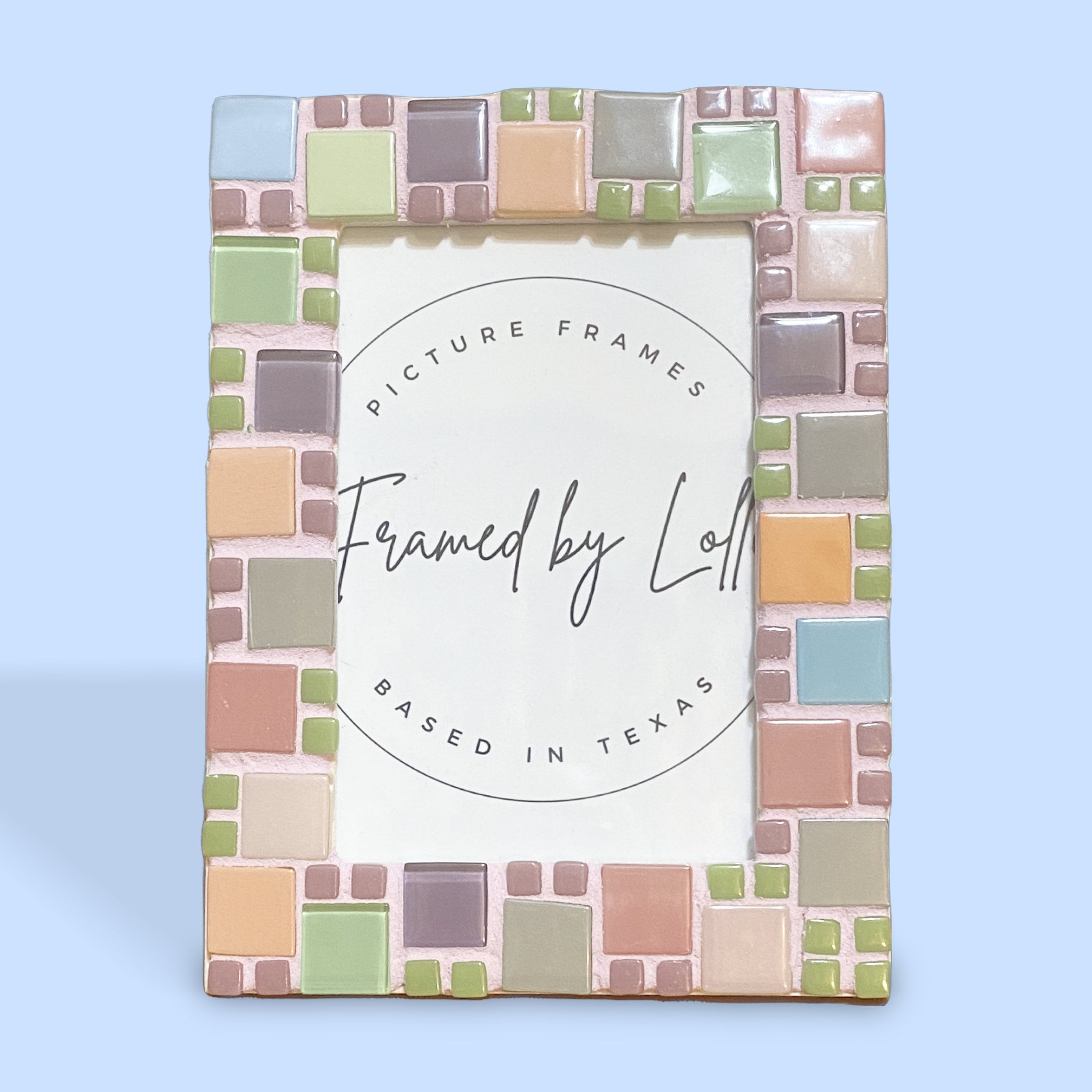 Pastel Mosaic Frame With Attention to Detail Perfect for Pastel Lovers ...