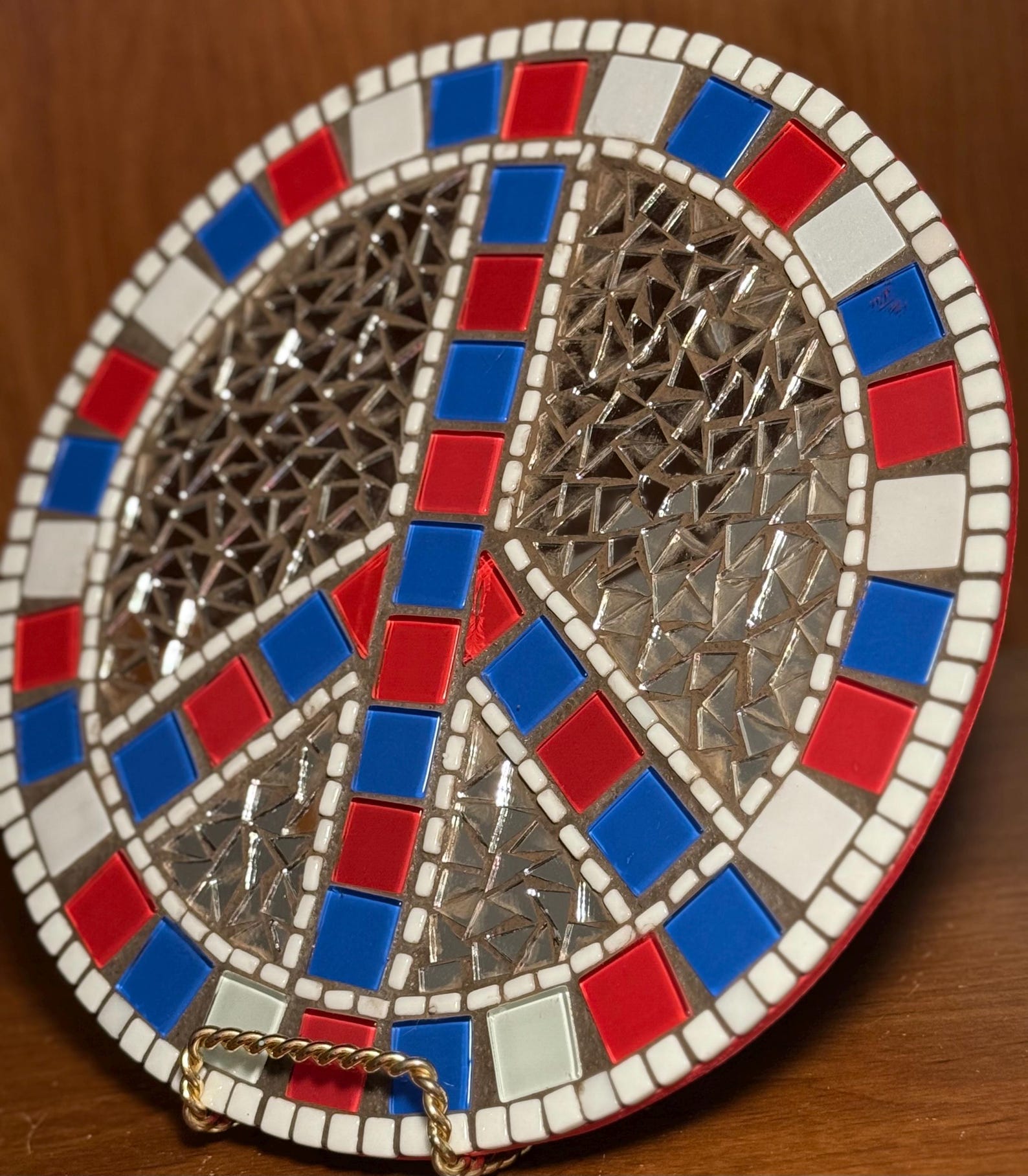 Handmade Mosaic Patriotic Peace Sign - Etsy