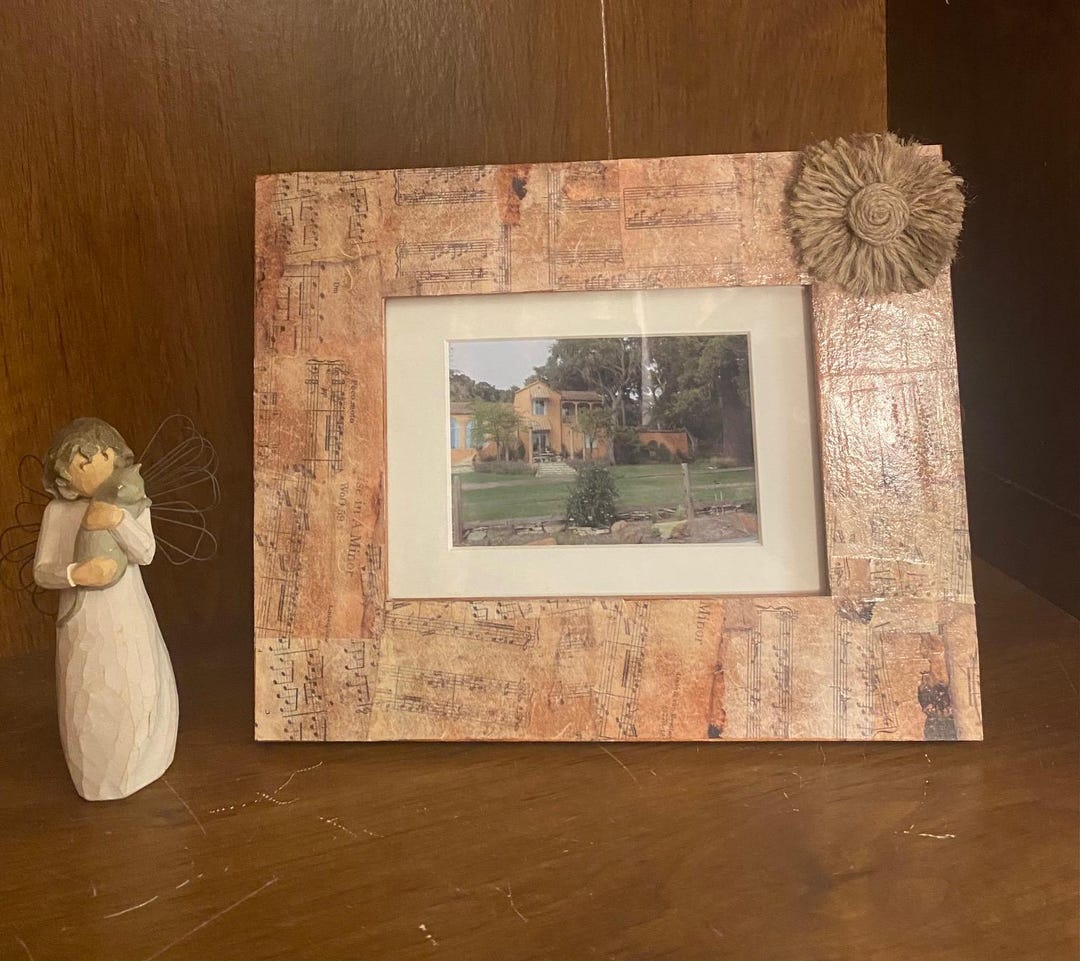 Musical Notes Decoupaged Picture Frame Holds 5x7 Photo - Etsy