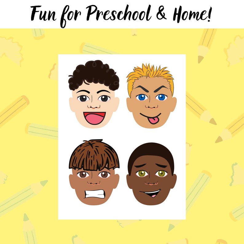 Build a Face Craft – Fun Cut and Glue Game for Kids, Create Your Own ...
