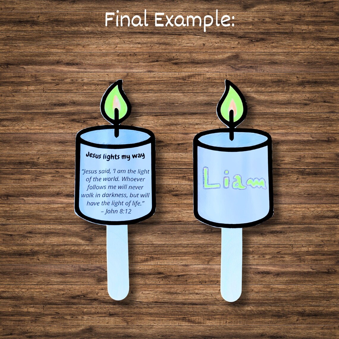 Jesus Lights My Way Popsicle Craft – Bible Verse Coloring Activity for ...