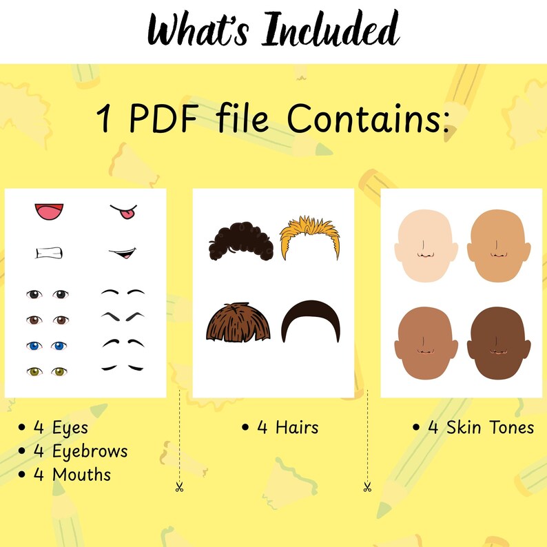 Build a Face Craft – Fun Cut and Glue Game for Kids, Create Your Own ...