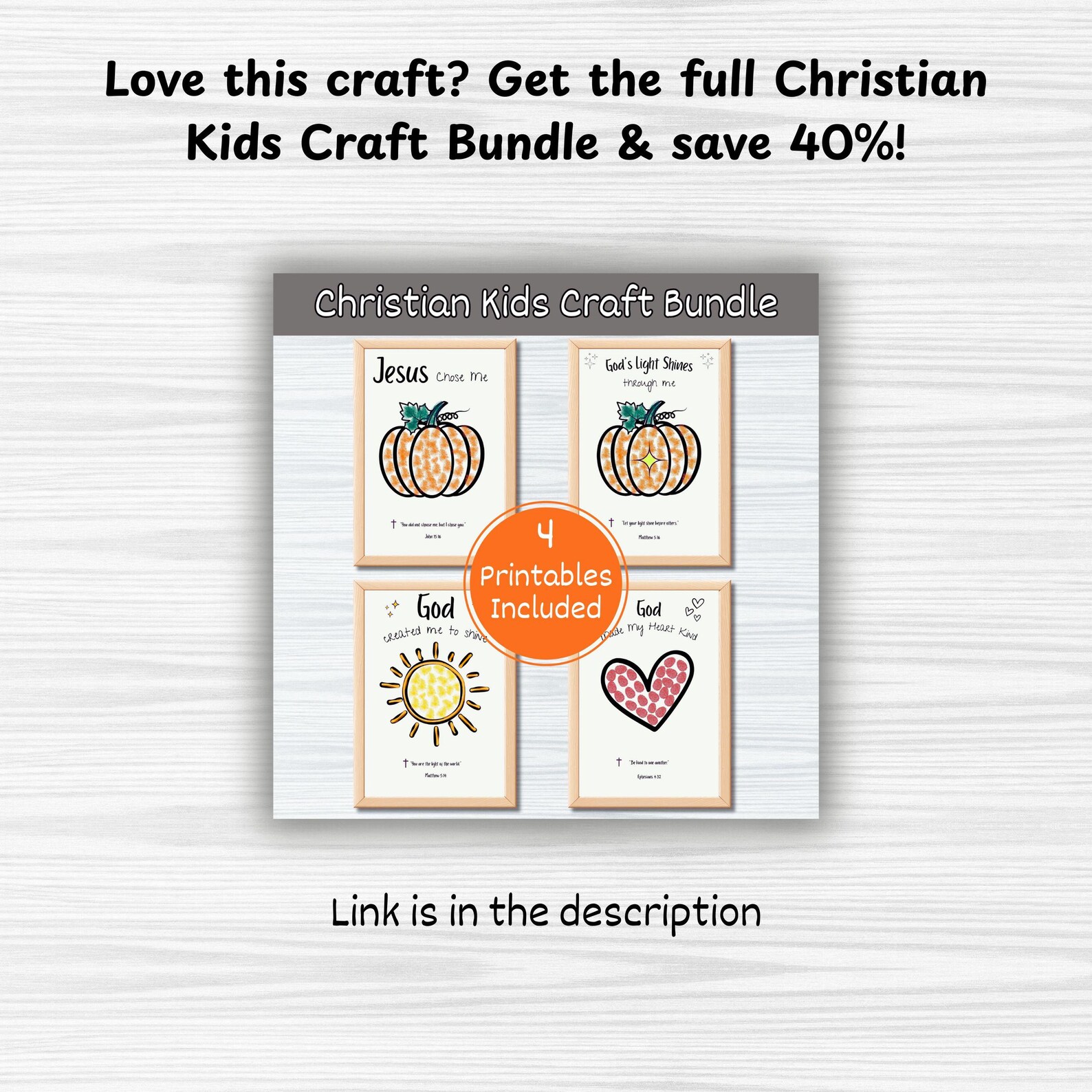 Jesus Chose Me Craft - Christian Pumpkin Activity, Bible Verse ...