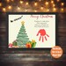 Christmas Handprint Art - Printable Christmas, Fall Kids Craft, Holiday ...