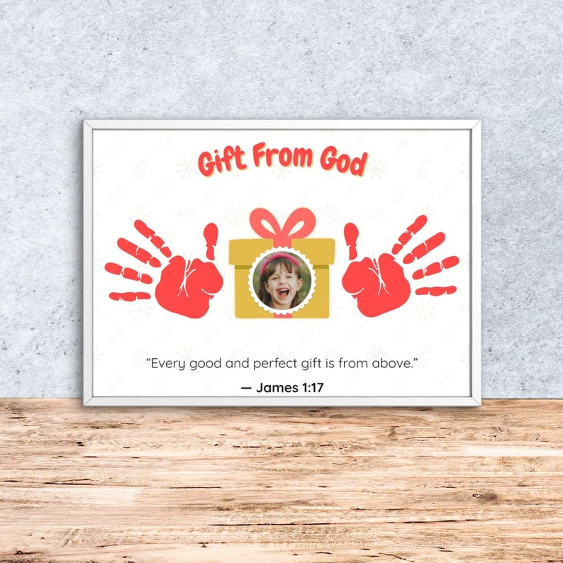Gift From God Handprint Craft – Christian Kids Christmas Activity ...