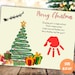Christmas Handprint Art - Printable Christmas, Fall Kids Craft, Holiday ...