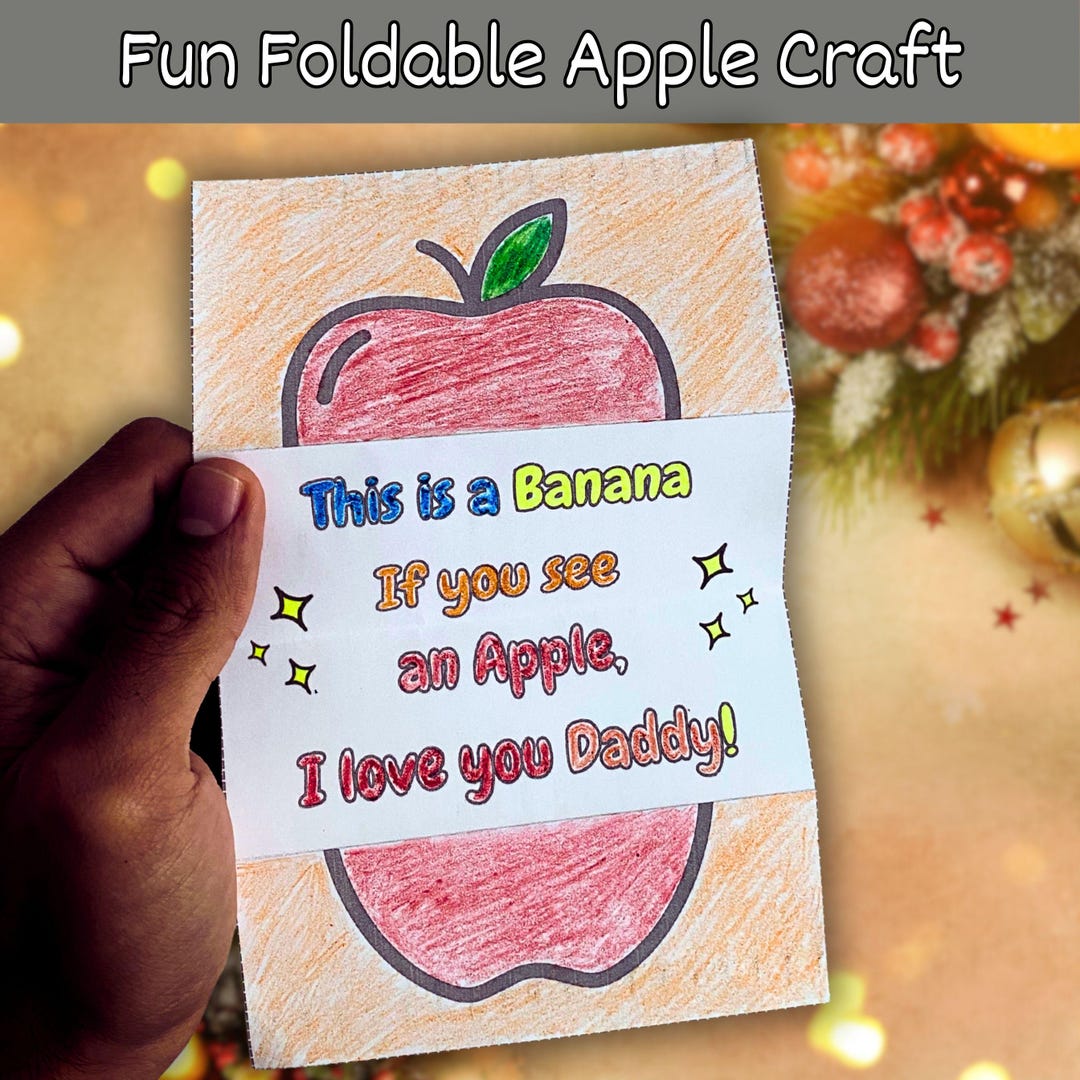 Fold and Reveal Apple Craft for Kids – Funny Printable Activity, Mommy ...