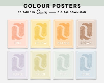 Printable Alphabet Posters Classroom Display Editable Canva - Etsy