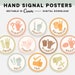 Printable Classroom Hand Signal Posters, Editable Canva Template ...