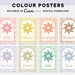 Printable Colour Posters, Classroom Display, Editable Canva Class Decor ...