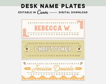 Editable Classroom Desk Name Tags Student Desk Name Labels - Etsy