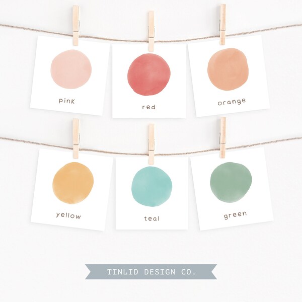 Color Flash Cards - Etsy