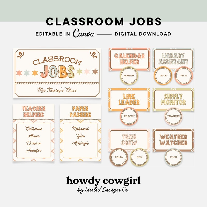 Classroom Jobs Chart - Etsy